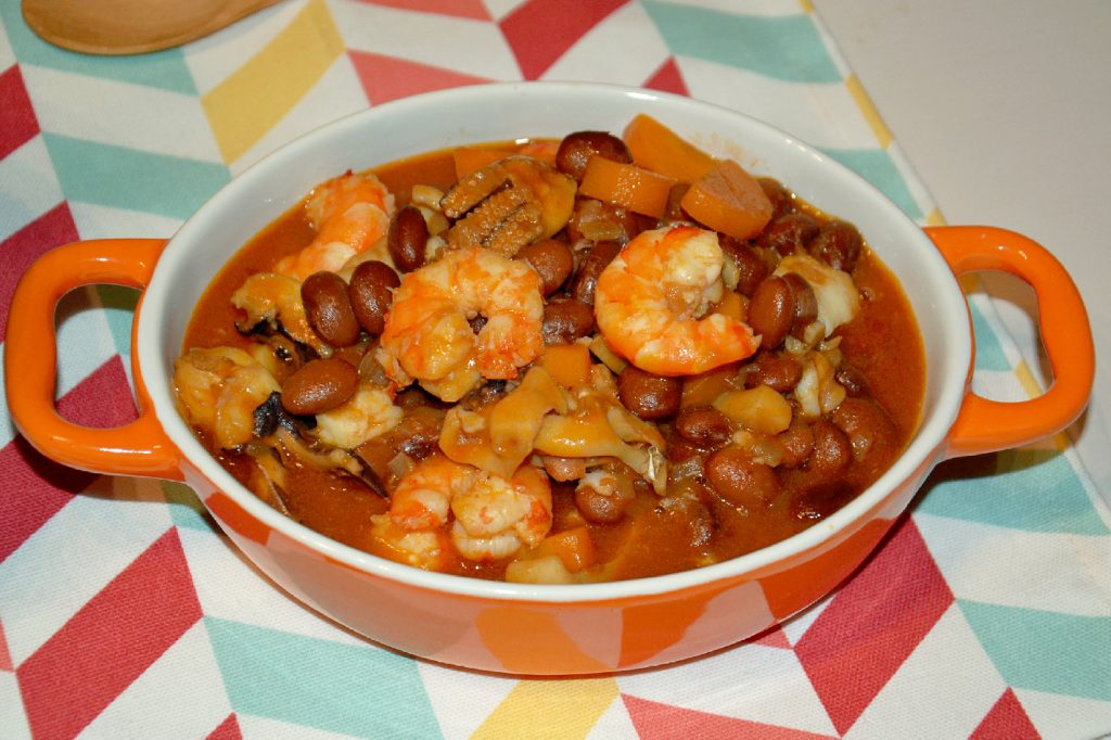 Receita Feijoada de Choco com Camarão - Ingredientes