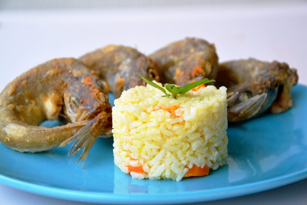 Receita Pescadinhas de Rabo na Boca Com Arroz de Cenoura - Ingredientes